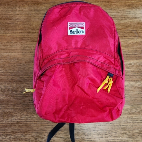 Marlboro | Bags | Vintage 9s Marlboro Adventure Team Red Backpack ...